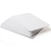 Blank White Plastic Cards - Pack of 100 | Total ID