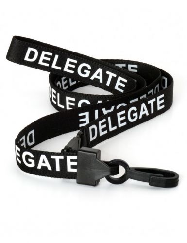 DELEGATE Lanyard Plastic Hook - Black - Pack of 100 | Total ID