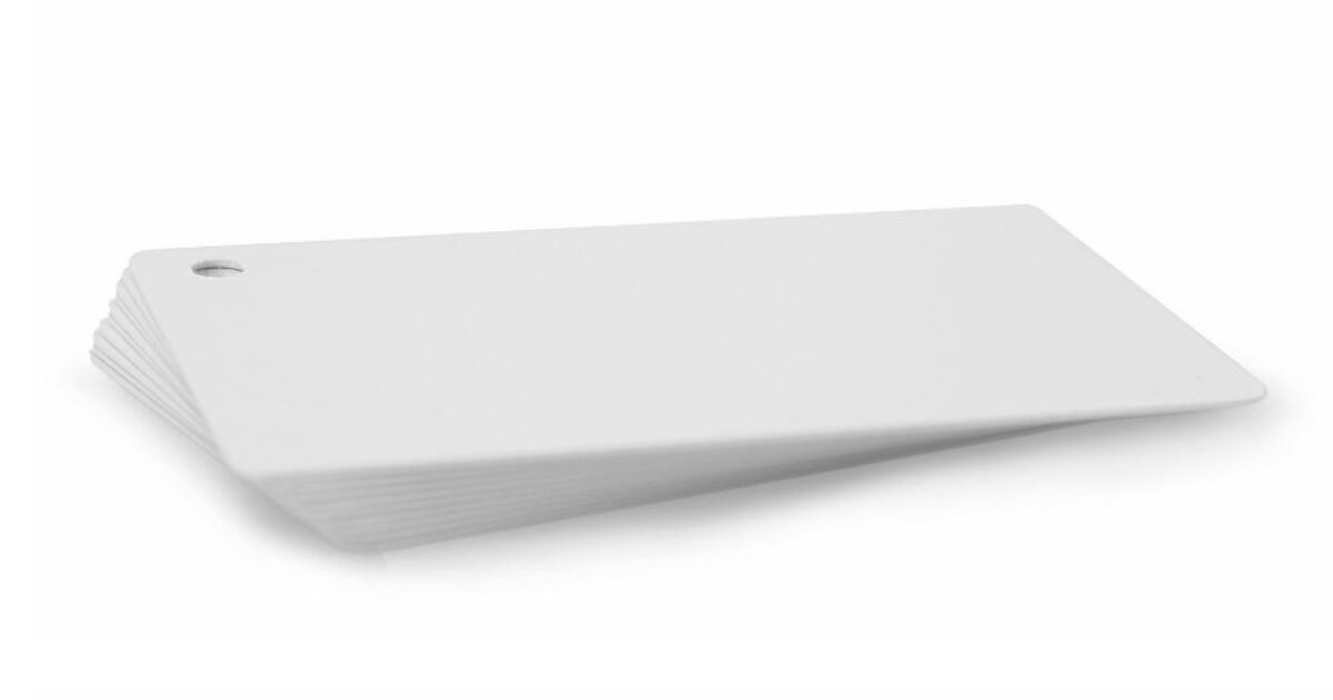Blank White Plastic Cards 760 Micron with Round Hole Punch… | Total ID
