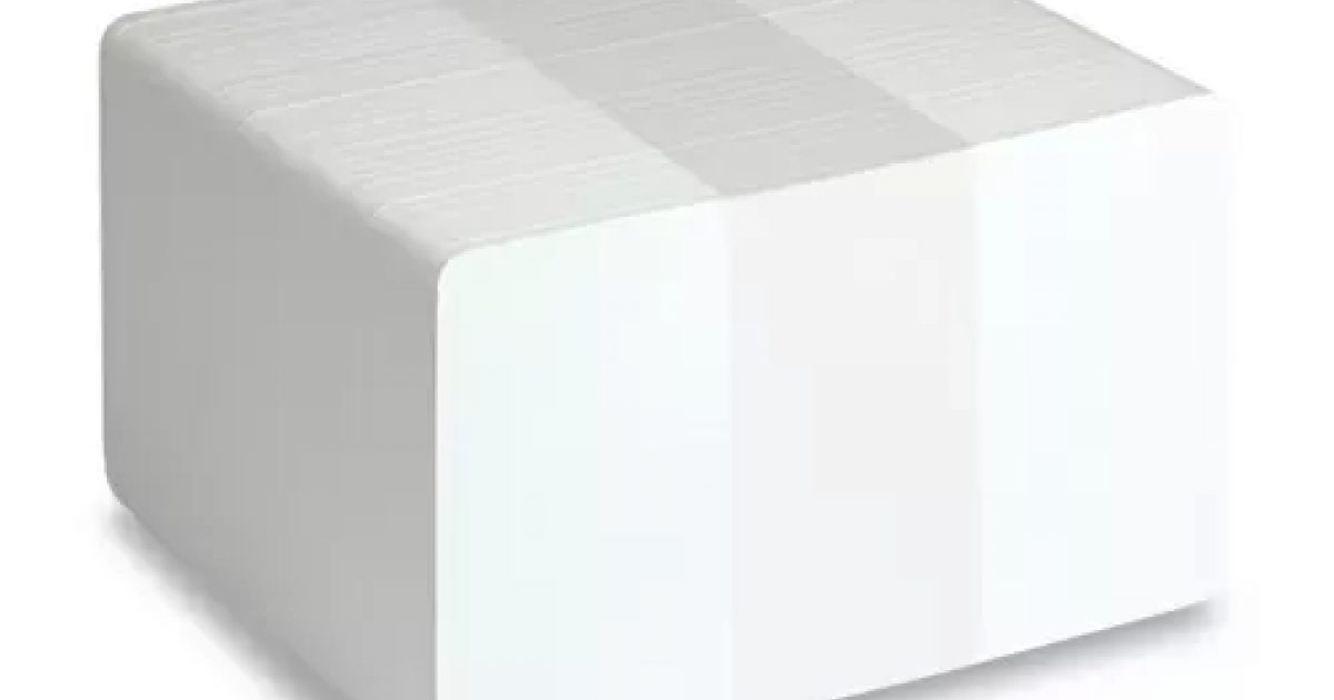 Plain White PVC Card CR100 Size (99 x 67mm) | Total ID
