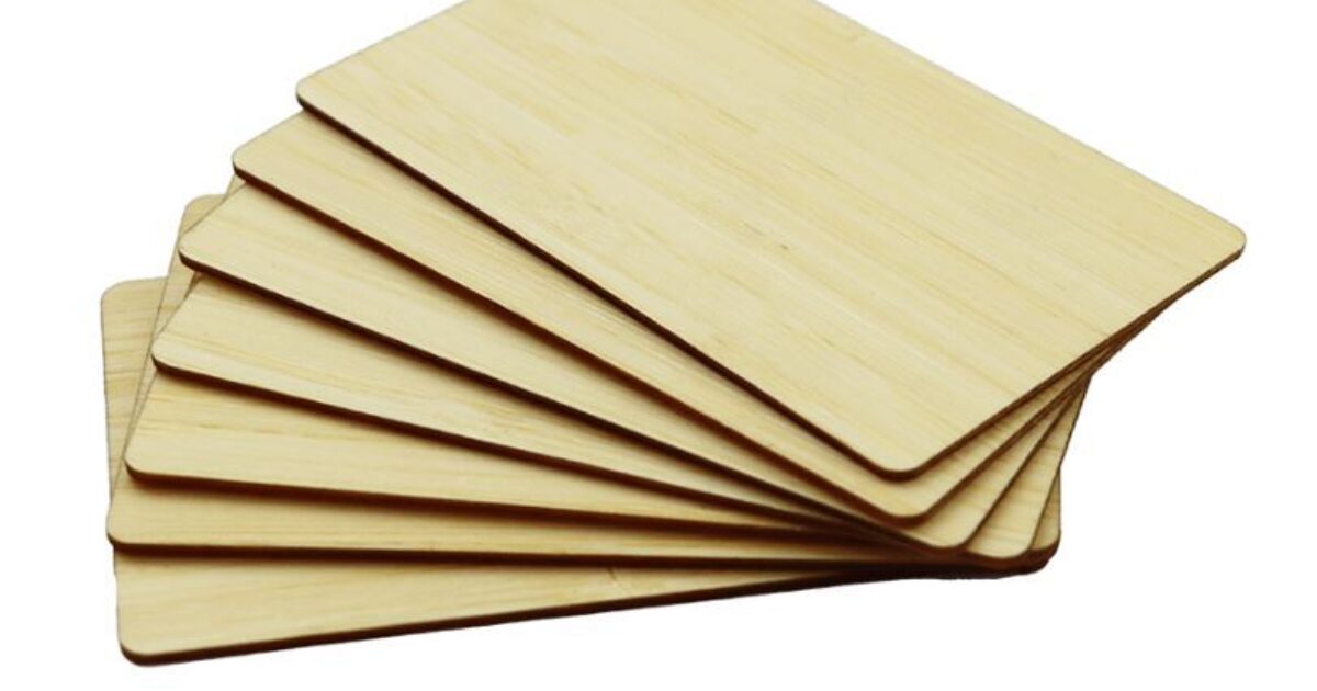 Total-Eco Plain Wooden Bamboo Cards (Pack of 100) | Total ID