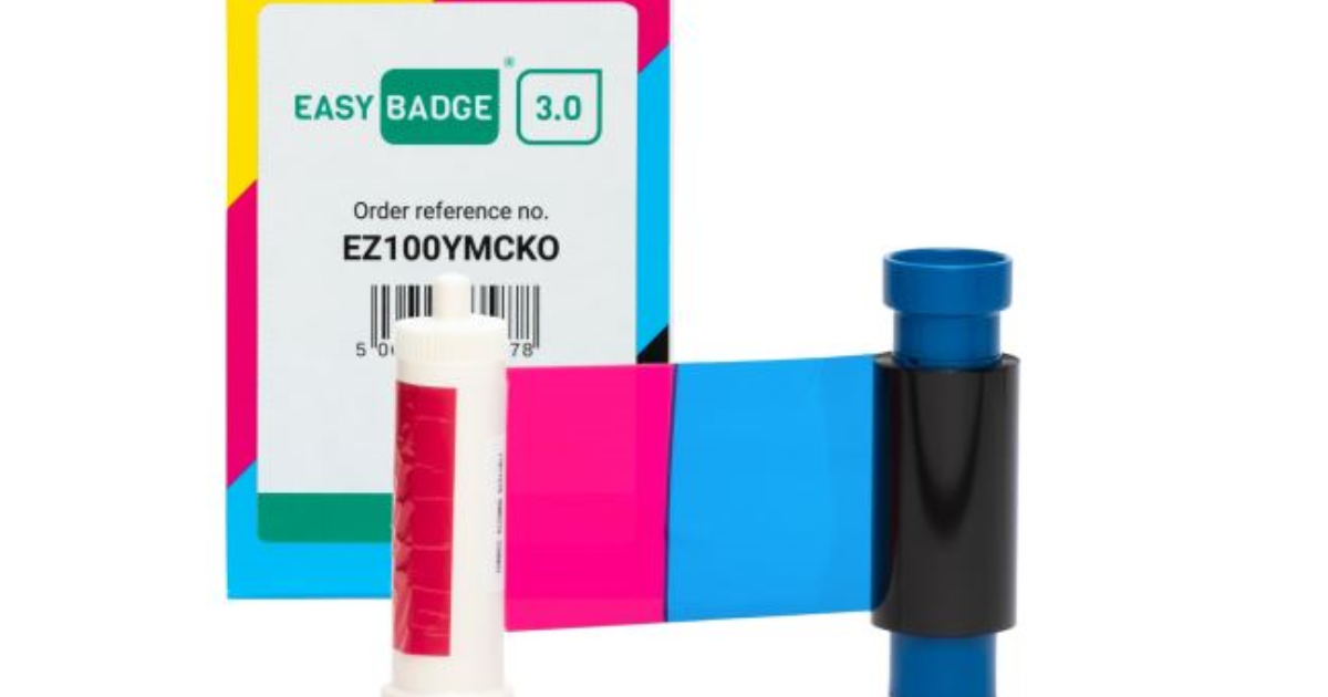 EasyBadge 3.0 YMCKO Full Colour Ribbon (100 prints) | Total ID