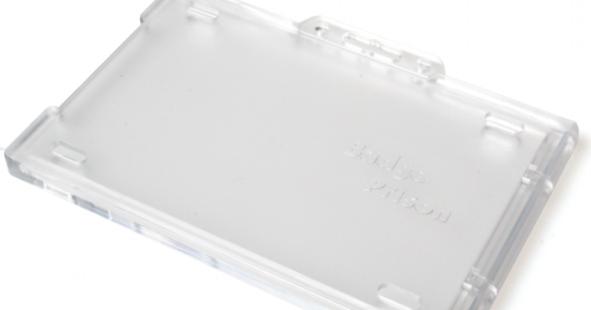 Clear Rigid Enclosed Prison Badge Card Holder - Permanent… | Total ID
