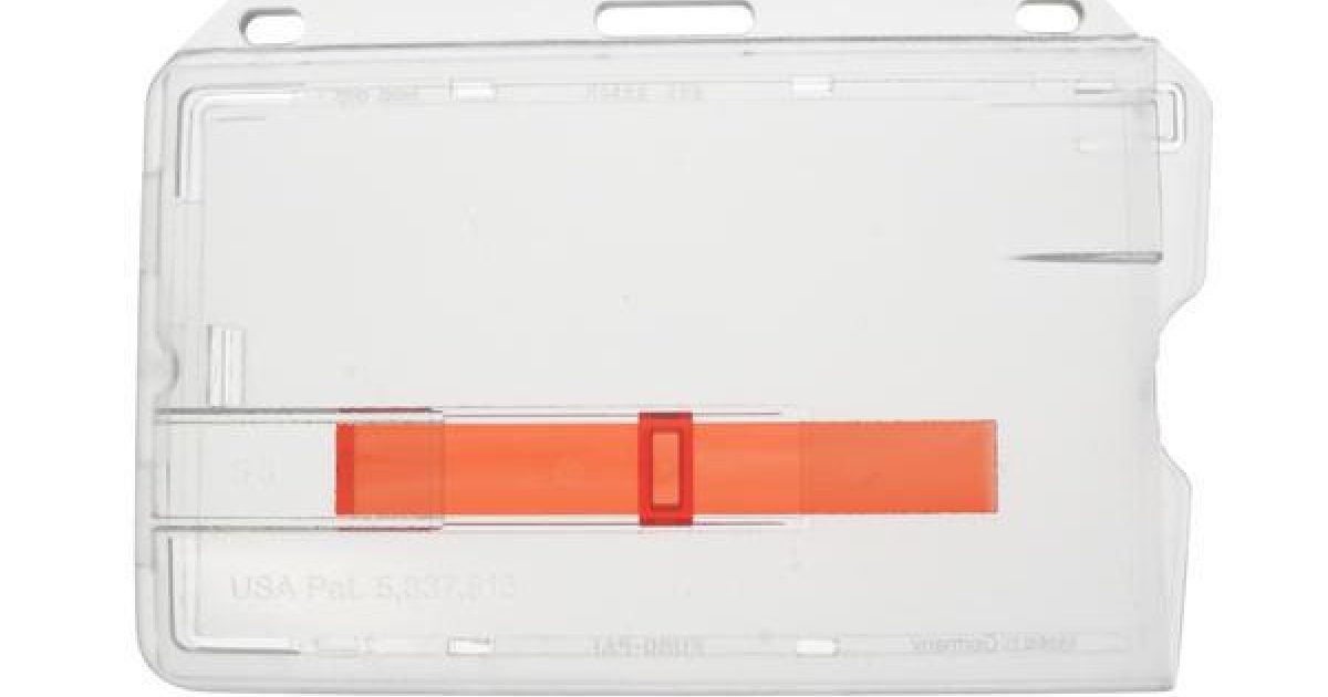 Enclosed Card Holders with Single Red Slider Bar -… | Total ID