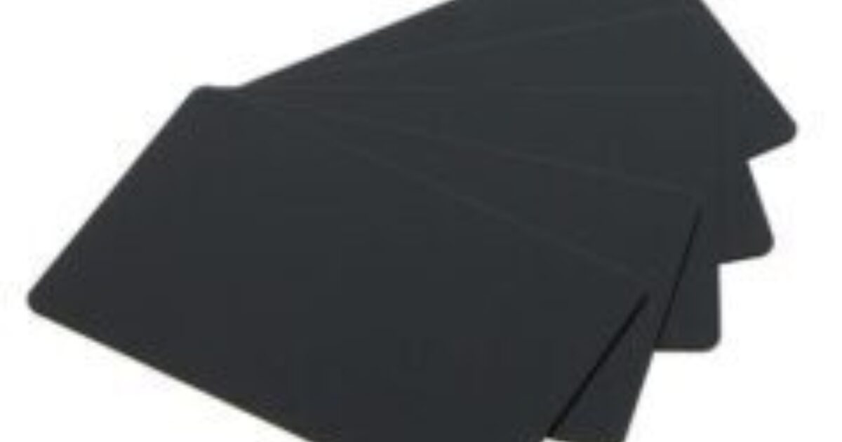 Evolis PVC Matte Black Cards (Pack of 500) | Total ID