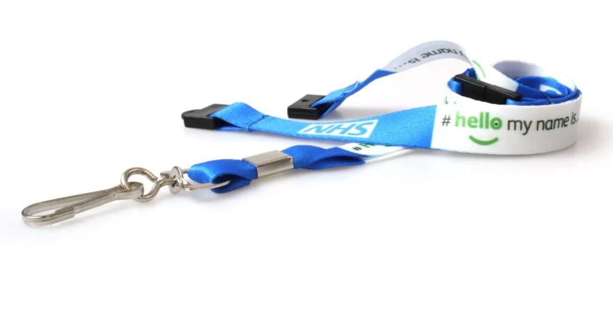 Hello My Name Is... Printed 15mm NHS Lanyards - Pack of 100 | Total ID