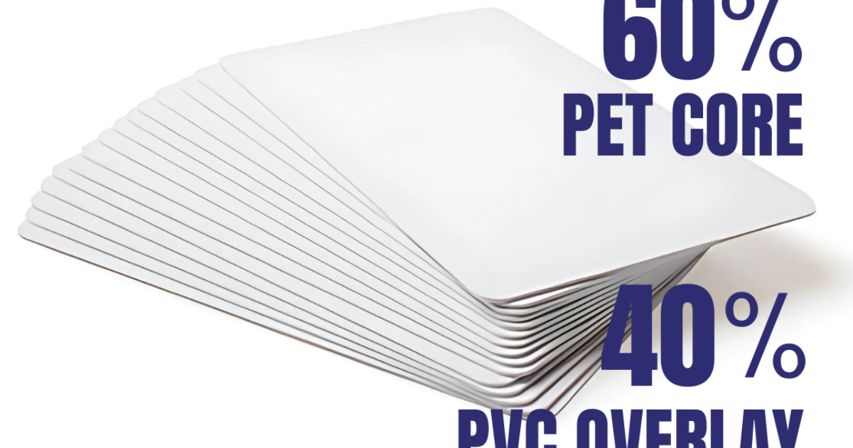 Total-Eco Plain White 760 Micron PET Core Cards (Pack of… | Total ID