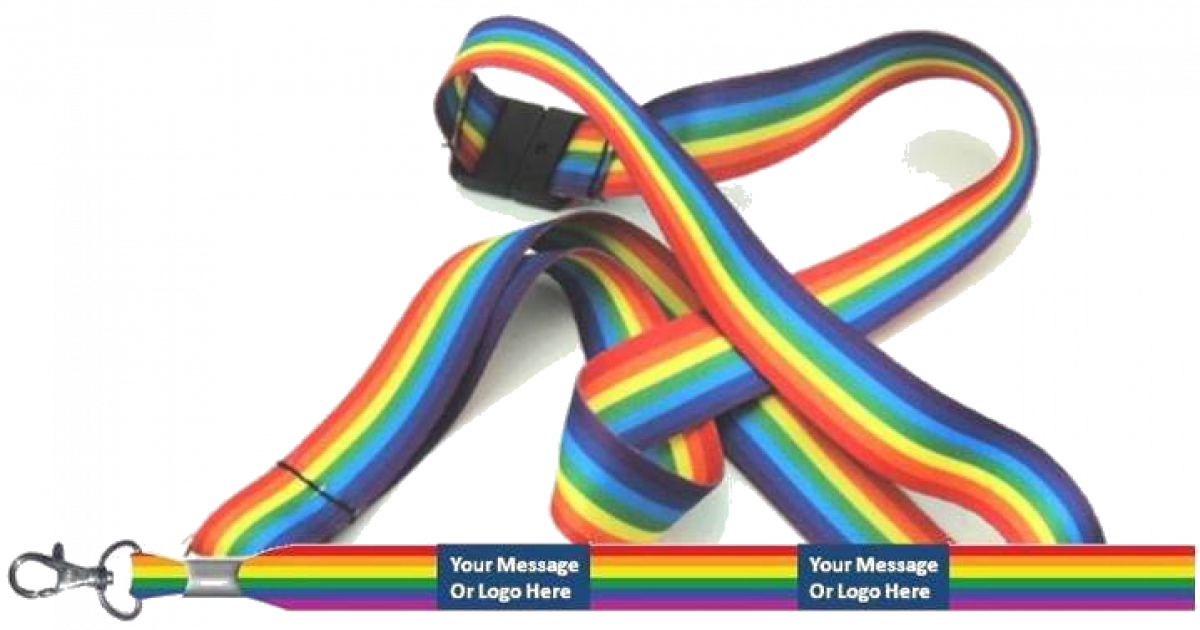Rainbow Lanyards - Custom Printed | Total ID