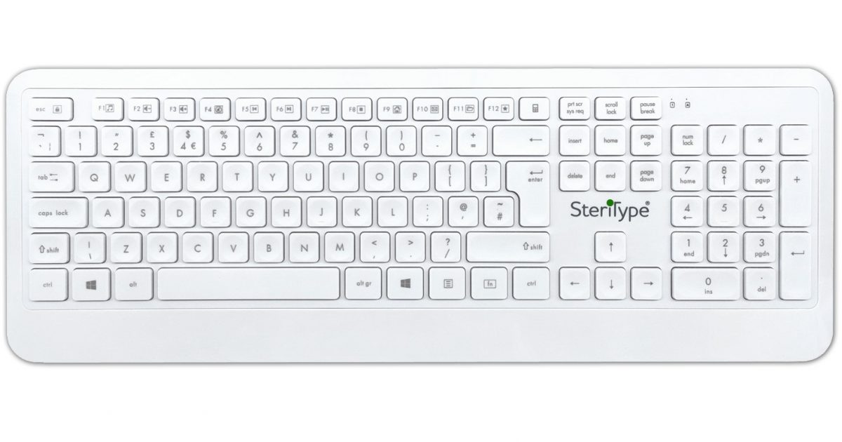 Medical Grade Antibacterial Keyboard - White | Total ID