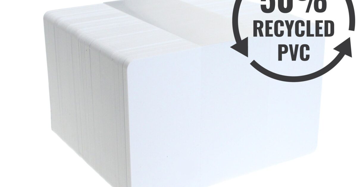 Total-Eco Blank White 50% Recycled PVC Cards (Pack 100) | Total ID