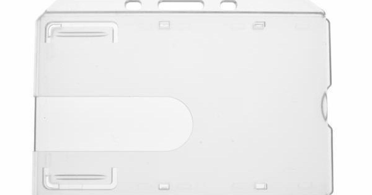 Clear Rigid Enclosed Card Holder - Landscape - Pack of 100 | Total ID