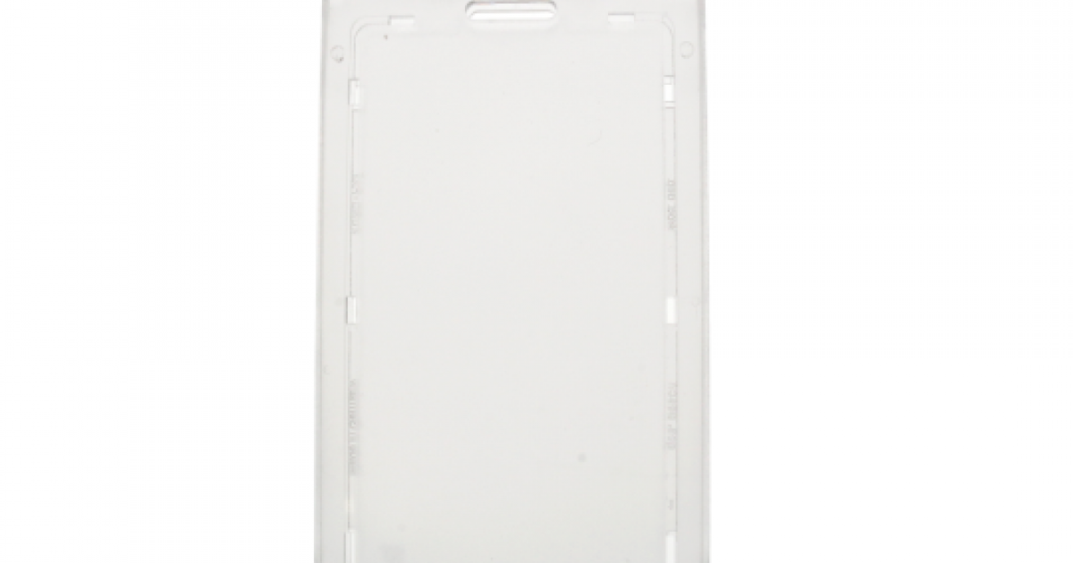 Clear Enclosed Rigid Card Holder - Lockable - Portrait -… | Total ID
